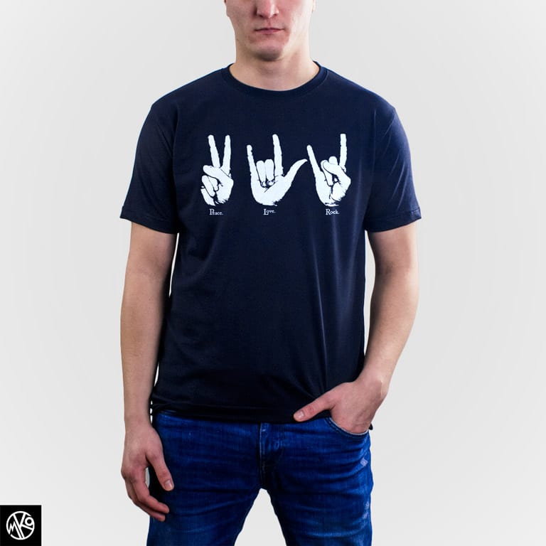 Peace Love Rock majica - MKO Clothing