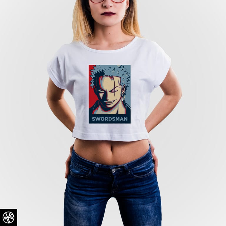 Swordsman Zoro crop top majica - MKO Clothing
